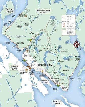 Ketchikan Maps – Walking Tour Map, City, Island, and Area Maps of Ketchikan