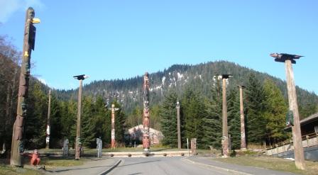 Native American Totem Poles at Saxman Native Village in Ketchikan AK