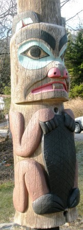 Native American Totem Poles at Saxman Native Village in Ketchikan AK